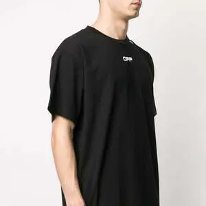 Off-White Ss20 Caravaggio Square Back Logo-print Loose Short Sleeve