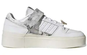 Adidas Originals Forum Bonega "marbled" Platform Sneakers - White/grey