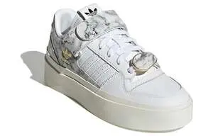 Adidas Originals Forum Bonega "marbled" Platform Sneakers - White/grey