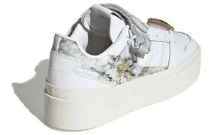 Adidas Originals Forum Bonega "marbled" Platform Sneakers - White/grey