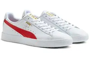 PUMA Clyde Core Leather Foil Low Top Sneakers