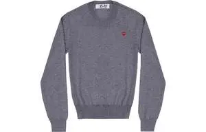 Play Comme Des Garcon Long Sleeve T-shirt With Small Red Emblem