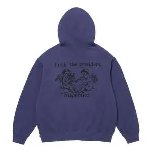 Supreme Fw25 President Hooded Sweatshirt - Washed Navy