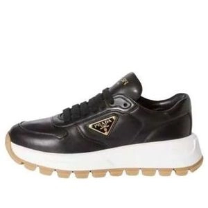 Prada Prax 01 Leather Sneakers - Black