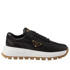 Prada Prax 01 Leather Sneakers - Black