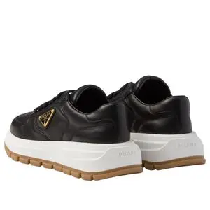 Prada Prax 01 Leather Sneakers - Black