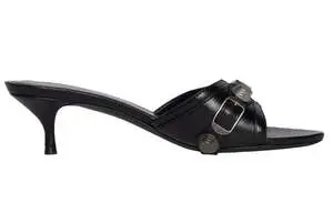 Balenciaga Cagole 50mm Sandals Arena Lambskin - Black