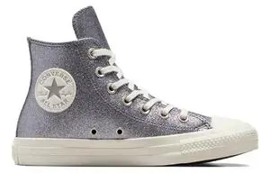 CONVERSE Chuck Taylor All Star Glitter Gunmetal High Top Sneakers - Silver