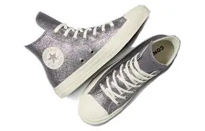 CONVERSE Chuck Taylor All Star Glitter Gunmetal High Top Sneakers - Silver