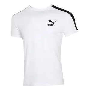 PUMA Iconic T7 T-shirt 'white Black - White/black