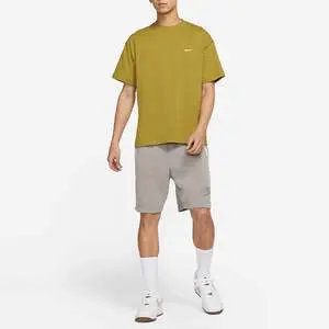 Nike Solo Swoosh Solid Color Sports Round Neck Short Sleeve Desert T-shirt - Default Color