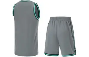 LI-NING Cba Logo Basketball Suit - Grey/green