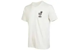Nike Logo Pattern Printing Round Neck Short Sleeve White T-shirt