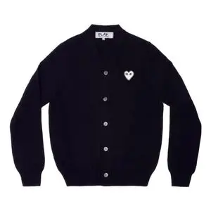 Play Comme Des Garcon Cardigan With Emblem - Navy