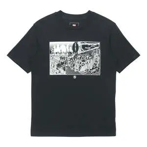 LI-NING Badfive Sports Round Neck Tee 'black White - Black/white/grey