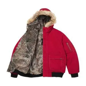 Supreme Reversible Faux Fur Hooded Work Jacket