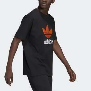Adidas Originals Logo Round Neck Short Sleeve Tee For - Black