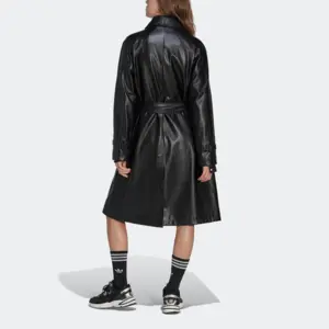 Adidas Adicolor Trefoil Faux Leather Trench Coat