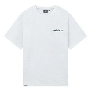 NEW BALANCE Casual Tee Asia Sizing 'white Grey - White/grey