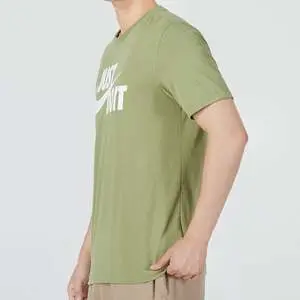 Nike Large Alphabet Logo Printing Breathable Round Neck Casual Sports Short Sleeve Green T-shirt - Default Colorway