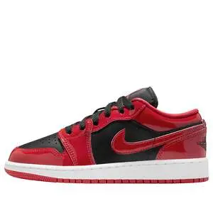 JORDAN 1 Low Se "black White Varsity Red" Sneakers - Black/white/varsity Red