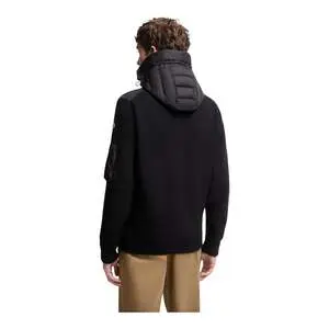 Moncler Padded Wool Zip-up Hoodie - Black