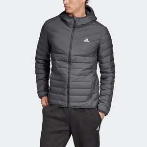 Adidas Hooded Down Jacket With Logo