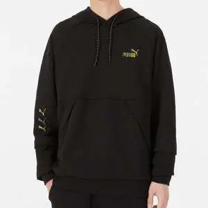 PUMA Logo Print Hoodie - Black