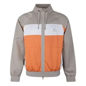 JORDAN Air Stand-up Collar Casual Woven Sports Jacket - Brown