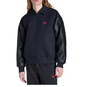 Adidas Bomber Jacket With Textured Sleeves