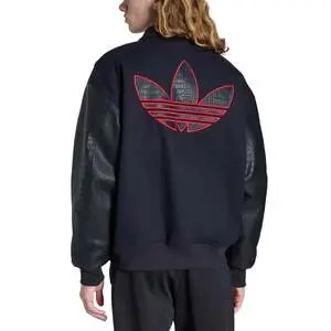 Adidas Bomber Jacket With Textured Sleeves