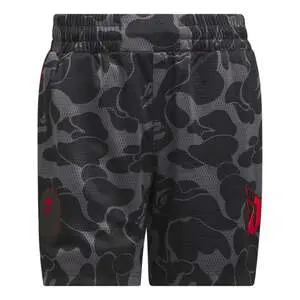 Adidas X Bape Basketball Shorts - Grey/red