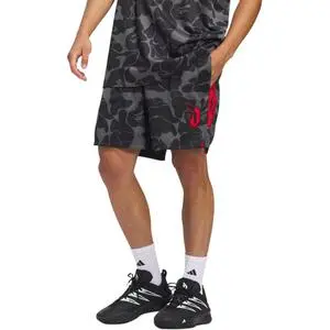Adidas X Bape Basketball Shorts - Grey/red