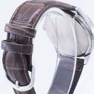 Casio Analog Quartz Watch With Leather Strap