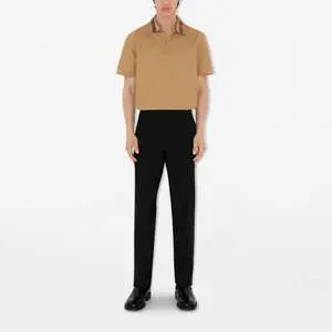 Burberry 26 Check Collar Cotton Polo Shirt - Beige