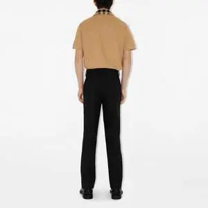 Burberry 26 Check Collar Cotton Polo Shirt - Beige