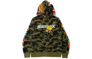 A BATHING APE X Readymade Shark Camo Full Zip Hoodie - Green