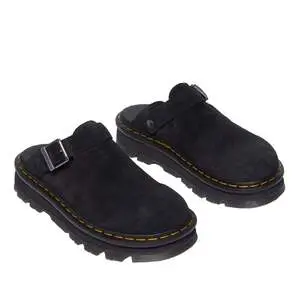 Dr. Martens Zebzag Suede Slingback Platform Mule - Black