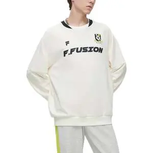 FILA FUSION X Beams Letter Printed Sweater 'white Black