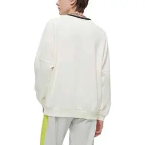 FILA FUSION X Beams Letter Printed Sweater 'white Black