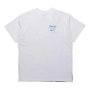 Nike Los Angeles Lakers Back Printing Sports Short Sleeve - White