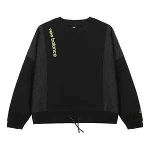 NEW BALANCE Solid Color Pullover Hoodie - Black