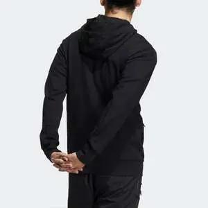 Adidas Solid Color Knit Hooded Jacket