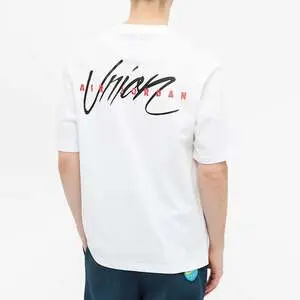 JORDAN X Union La Dunk Printing Sports Round Neck T-shirt Asia Sizing - White