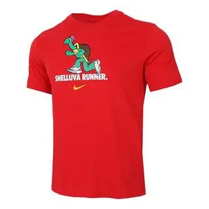 Nike Dri-fit Graphic Print Short Sleeve T-shirt - Red