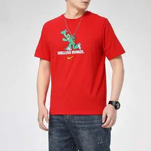 Nike Dri-fit Graphic Print Short Sleeve T-shirt - Red