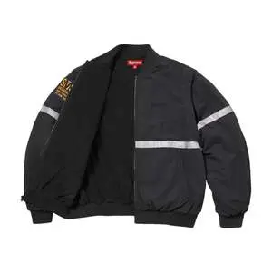 Supreme Zip-off Sleeve Reflective Stripe Jacket - Black