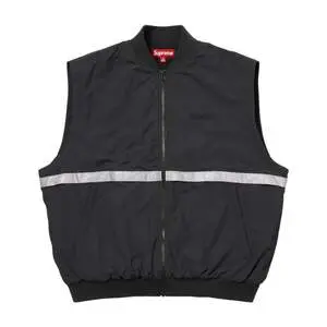 Supreme Zip-off Sleeve Reflective Stripe Jacket - Black