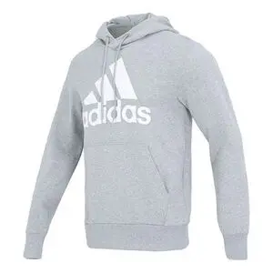 Adidas French Terry Big Logo Hoodie - Medium Grey Heather