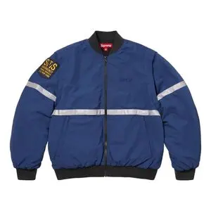 Supreme Zip-off Sleeve Reflective Stripe Jacket - Navy
